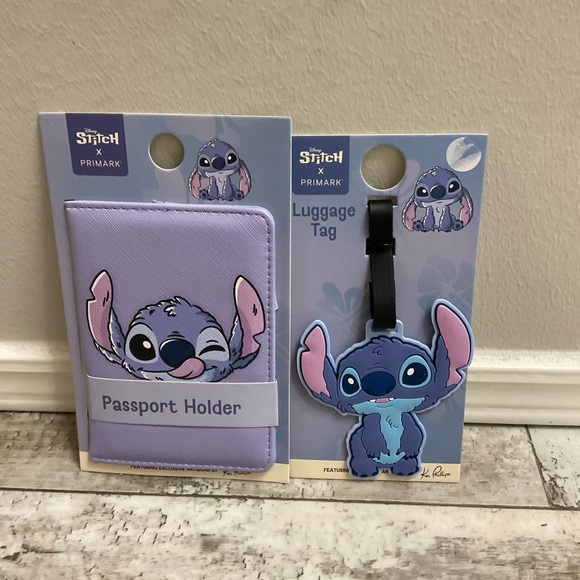 Disney | Other | Nwt Stitch Passport Holder And Stitch Luggage Tag ...